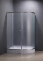 China Colored Tempered Glass Self Contained Shower Cubicle 1150x800x1950mm with 4mm Glass and Aluminum Frame for sale