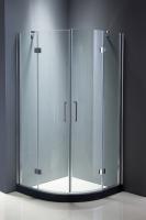 China 6mm Tempered Glass Shower Cubicle 800x800x1900mm with Black Aluminum Frame - CE & ISO Certified for sale
