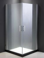 China 6mm Corner Shower Enclosure 800x800x1900mm with Tempered Glass and Black Aluminum Frame for sale