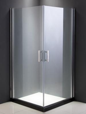 China 6mm Corner Shower Enclosure 800x800x1900mm with Tempered Glass and Black Aluminum Frame for sale