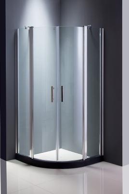 China Frameless 35x35x75 Inch Corner Shower Enclosure with 6mm Tempered Glass and Magnetic Sliding Doors for sale