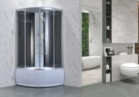 China Black 6mm Tempered Glass Shower Enclosure 900x900x1900mm with Aluminum Frame for sale