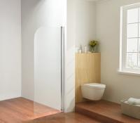 China 650x1450mm 6mm Tempered Glass Shower Door with Adjustable Chrome Aluminum Frame - Sliding Enclosure for sale