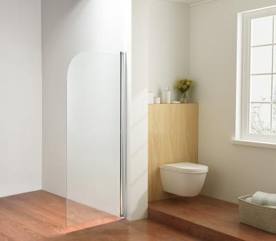 China 650x1450mm 6mm Tempered Glass Shower Door with Adjustable Chrome Aluminum Frame - Sliding Enclosure for sale