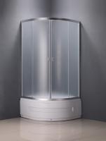 China Silver Aluminum Frame Frameless Corner Shower Enclosure 900x900x2000mm 6mm Tempered Glass for sale