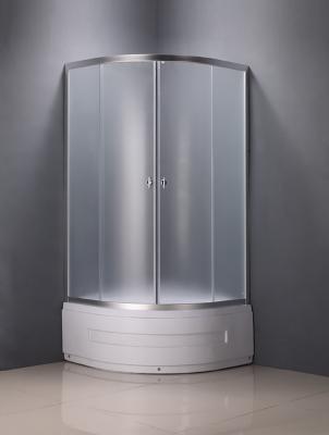 China Silver Aluminum Frame Frameless Corner Shower Enclosure 900x900x2000mm 6mm Tempered Glass for sale