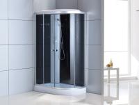 China 4mm Sliding Shower Pods Cabin 1200x850x2150mm Aluminum Frame Black for sale
