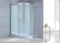 China 4mm Quadrant Shower Enclosure 1200x850x2150mm Sliding Door Black Aluminum Frame for sale