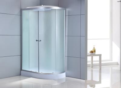 China 4mm Quadrant Shower Enclosure 1200x850x2150mm Sliding Door Black Aluminum Frame for sale