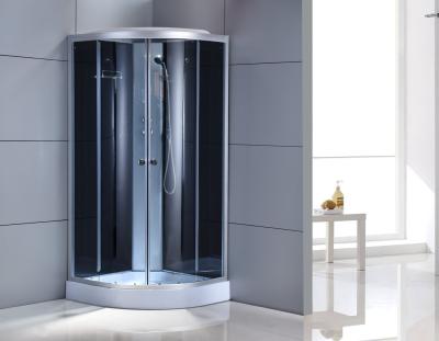 China Curved Corner 4mm Tempered Glass Shower Cubicle Sliding Door - 800×800×1900mm & 900×900×1900mm Sizes for sale