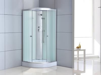 China 6mm Tempered Glass Sliding Shower Enclosure 900x900mm Black Aluminum Frame for sale