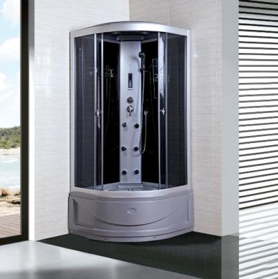 China 90x90cm Tempered Glass Hydro Shower Cubicle with 6 Massage Jets and 4mm Safety Glass for sale
