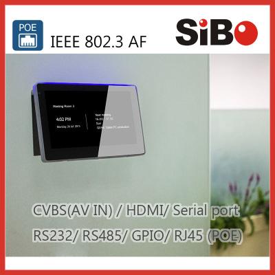 China Meeting Room Booking 7 Inch Android POE Touch Panel With RGB LED Light for sale