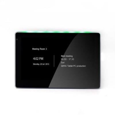 China Glass wall mounted LCD Panel tablet pc with POE and Light bar for smart office solution for sale