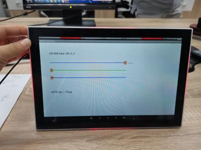 China Android Touch Displays With Surround LED Status Light Bar for Room Signage and Access Control for sale