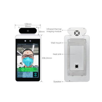 China 8 Inch Android Touch POE Terminal Body Temperature Test & Facial Recognition For Access Control for sale