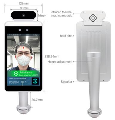 China SIBO 8 Inch Face Recognition & Body Temperature Test Tablet With Android 7.1OS for sale