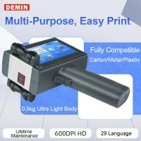 China DEMIN T10 Handheld Inkjet Printer Production Date Two-Dimensional Code Logo Printer Packaging Bag Plastic Bottle Inkjet Printer for sale