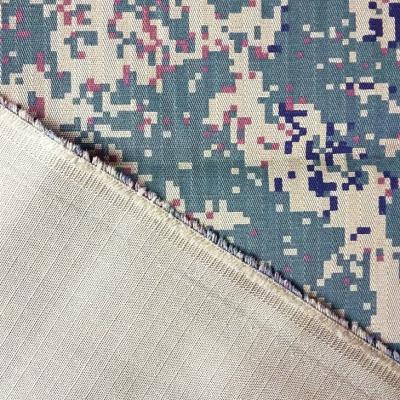 China Custom Printing Polyester Cotton Rip Stop Fabric 215 gsm 58/59