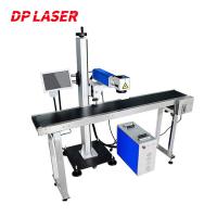 China 30W 50W 100W Flying Online Fiber Laser Marking Machine PVC PP PPR PE Pipe Water Bottle for sale