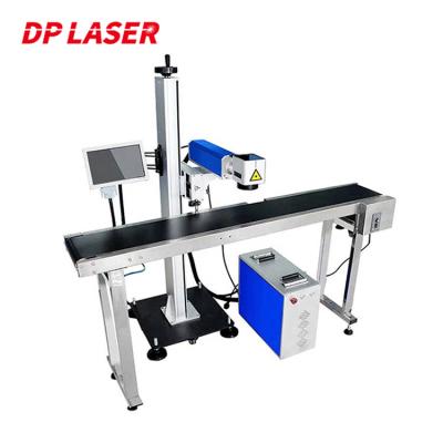 China 30W 50W 100W Flying Online Fiber Laser Marking Machine PVC PP PPR PE Pipe Water Bottle for sale