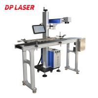 China 30W 50W 100W Flying Online Fiber Laser Marking Machine PVC PP PPR PE Pipe Water Bottle for sale