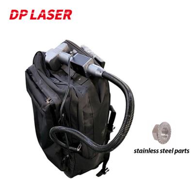 China Handheld 100w Backpack Laser Cleaning Machine  For Ss Carbon Steel Aluminum Metal Rubber for sale