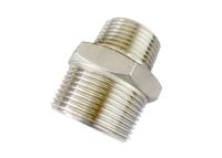 China Npt, bsp, bspt threaded 2 Mpa pressure 304 stainless steel  reducing hexagon nipple for sale