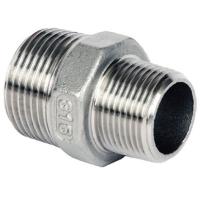 China Reducing Hexagonal  Nipple Stainless Steel Pipe Fitting BSPT  NPT JIS Thread for sale