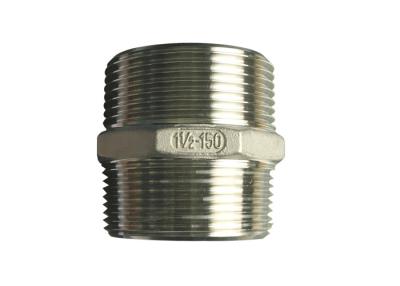 China 304 316 Stainless Steel Hex Pipe Nipple , Steel Hex Nipple 1-1/2