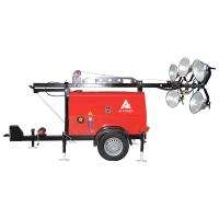 China 4X500W 5M Tower Flood Portable Light Tower Generator 10KW 9M for sale