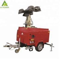 China 20kw Portable Flood Lights With Generator Plants 7m Metal Halide 1800rpm for sale