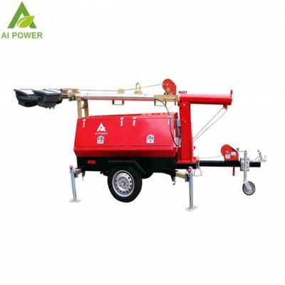 China 20kw Portable Flood Lights With Generator Plants 7m Metal Halide 1800rpm for sale