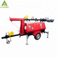 China 20kw Portable Flood Lights With Generator Plants 7m Metal Halide 1800rpm for sale
