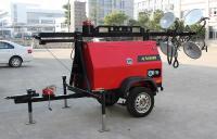 China Kubota 300wX4 Portable Light Tower 7m Genset Lighting Tower for sale