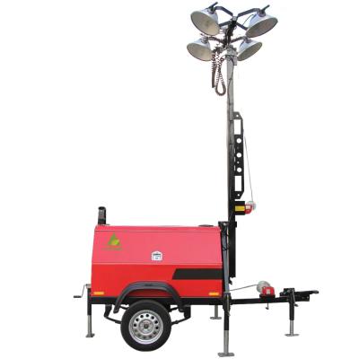 China EPA 120L 4x1000w Kubota Portable Light Tower Generator LED for sale