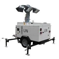 China Trailer 10kva 10kw Portable Light Tower For Home Generator With Metal Halide 24V for sale