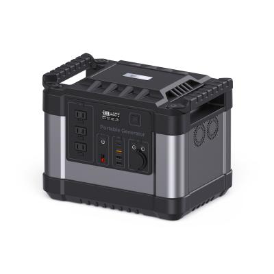 China Rechargeable 110V 50Hz 60Hz Solar Portable Power Station 1000W for sale