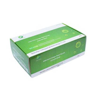 China CE SARS-CoV-2 Antigen Rapid Test Self Test Colloidal Gold 10Tests/Kit 15 Min Test Kit for sale