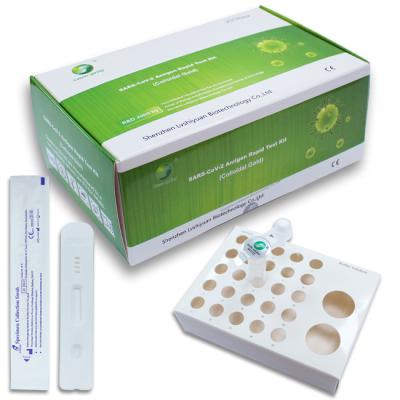 China Covid 19 Antigen Swab Test Kit Colloidal Gold 25Tests/Kit CE Test Rtk Ag Swab Test for sale