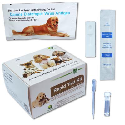 China CDV Canine Distemper Virus Pet Rapid Test Kit 10Tests/Kit GMP ISO9001 for sale