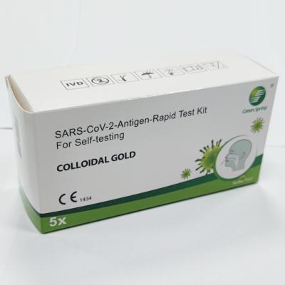 China 5 Tests/Kit SARS-CoV-2 Antigen Self Test Kit CE For Nasal Swab Sensitivity 98.84% for sale