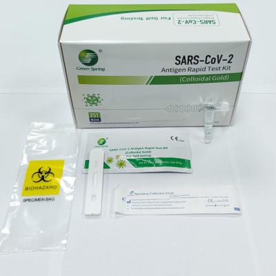 China Green Spring Antigen Detection Kit For Nasal Swab Use 1 Kit Swab Antigen Test Kit for sale