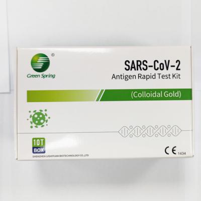China Sensitivity 98.84% SARS-CoV-2 Antigen Self Test Kit CE For Nasal 15 Min Self Test for sale