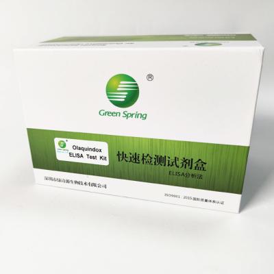 China Olaquindox ELISA Diagnostic Method Test For Chicken Pork Duck 96 Wells/Kit Sensitivity 0.2 Ppb for sale