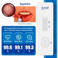 China Accuracy 99% Infectious Disease Test Syphilis Rapid Test Kit 40 Tests/Kit CE for sale