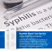 China Accuracy 99% Infectious Disease Test Syphilis Rapid Test Kit 40 Tests/Kit CE for sale