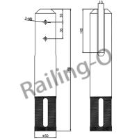 China 280mm Glass Pool Spigots Epdm Gasket Side Mount For Pool Balustrade Systems for sale