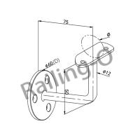 China AISI 304/316 Wall Glass Bracket for Glass Balustrades QKJ019 for sale