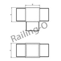 China 3-Way Square Connector For Handrail Tube QLS038 for sale